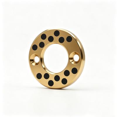 China Graphite Plugged Bronze Thrust Bearing Washer, Self-lubricating Flat Washer For Automation Equipment for sale