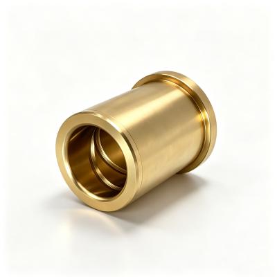 China Flange Bronze Liner, High-strength Brass Flange Guide Sleeve, Self-lubricating Copper Bearing Liner Suitable For Mold Guide Sleeve for sale