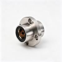 China Middle Round Flange Self Lubricating Linear Bearing, Steel Shell Graphite Copper Sleeve, Wear Resistant Linear Sliding Bearing for sale
