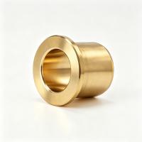 China Flange Bronze Bushing, High Strength Brass Shoulder Bushing, CNC Machined Wear Resistant Copper Bearing Sleeve for sale