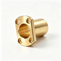 China Flanged Brass Bushing, Cut Edge H-Flange Bronze Self-lubricating Bearing Copper Alloy Flange Linear Bushing for sale
