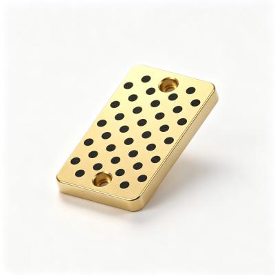 China Self Lubricating Graphite Bronze Wear Plate, High Strength Brass Mold Wear Block For Plastic Die for sale