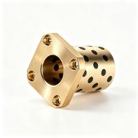 China Square Flange Graphite Bronze Bushing, Self Lubricating Oiless Bearing, High Strength Brass Linear Bushing for Automation Machinery for sale