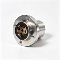 China Embedded Round Flange Linear Bearing, Bronze Graphite Insert Bushing, Maintenance-free Linear Motion Bushing for sale