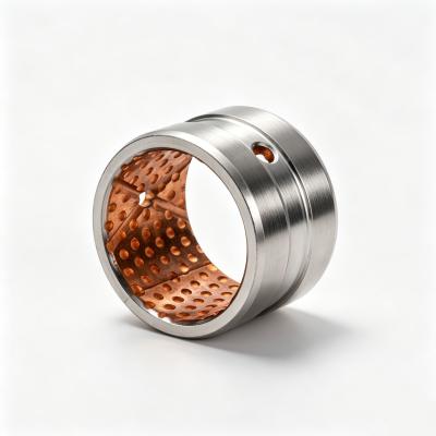 China High Load JF800 Bimetallic Bush, Bi-Metal Composite Bearing With Inner Oil Pockets For Heavy Machinery Articulated Joints for sale