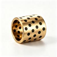 China High Load Self Lubricating Bronze Bearing Graphite Plugged Brass Sleeve Anti-Friction Copper Bush for Construction Machinery for sale