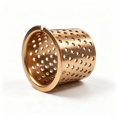 China Flanged Wrapped Bronze Bushing FB092 TCB902, CuSn8 Phosphor Bronze Split Sleeve Bearing With Lubrication Holes for Construction Machinery Hydraulic Cylinder for sale