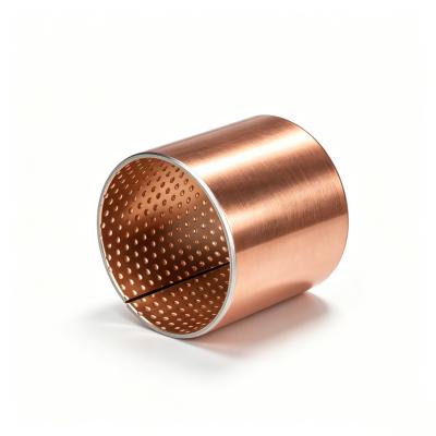 China JF-800 Bimetal Bushing Steel Backed Sintered Tin Bronze Split Sleeve Bearing With Oil Pits for Hydraulic Cylinder Excavator Machinery for sale