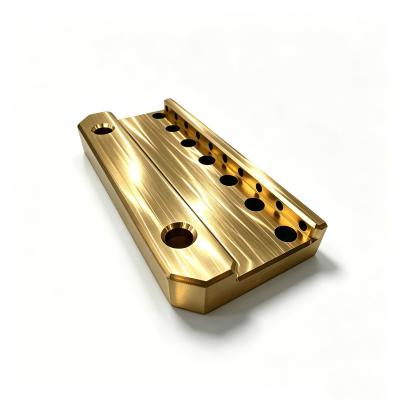 China Self-lubricating Brass U-Type Wear Plate, Graphite Embedded Bronze Slide Plate for Injection Mold for sale