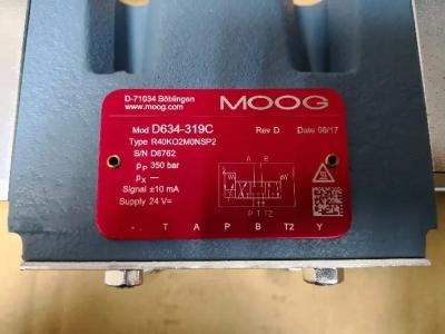 China German Made Moog Servo Valve with 350 bar Maximum Pressure 25cm Nominal Diameter and Micro5p Charging for Hydraulic Power Control for sale