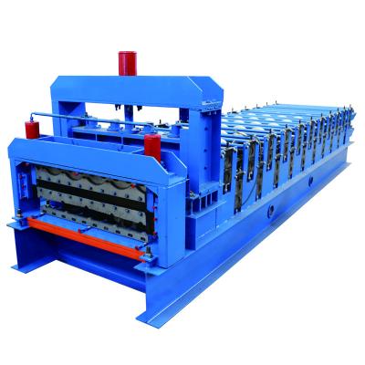 China Hot sale high quality double layer ibr and corrugated profile roof sheet roll forming machine for sale