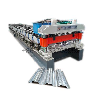 China NEW DESIGN METAL GALVANIZED FLOOR DECKING PANEL ROLL FORMING MACHINE for sale