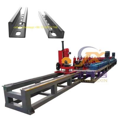China Solar Panel Strut Channel Machine Unistrut C Channel photovoltaic support roll forming machine for sale