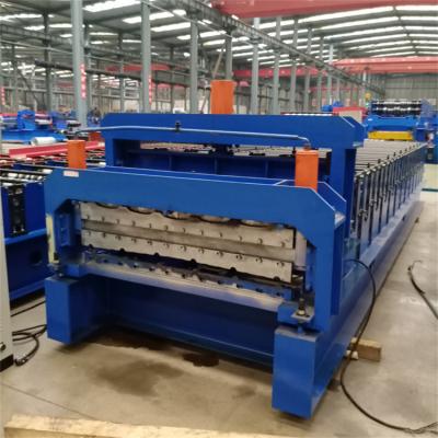 China Color Metal Double Layer Roll Forming Machine For Steel Roof Sheets And Wall Panel for sale