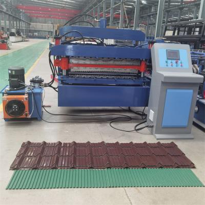 China Steel Coil Trapezoidal Roof And Corrugated Roof Double Layer Roll Forming Machine for sale
