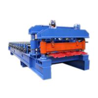 China Color Steel 0.3-0.8mm Glazed Tile Roll Forming Machine Hydraulic Shear Forming for sale