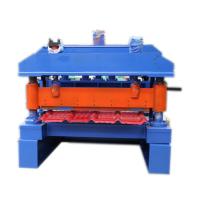 China Color Steel 0.3-0.8mm Glazed Tile Roll Forming Machine Hydraulic Shear Forming for sale