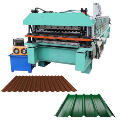 China Customized GI GL Metal Roof Sheets Wall Panels Double Deck Roll Forming Machine for sale