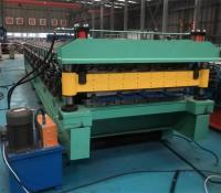 China Customized GI GL Metal Roof Sheets Double Deck Roll Forming Machine For Wall Panels for sale