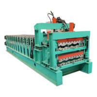 China Steel Metal Sheets Double Deck Roll Forming Machine For Wall Panels And Roofing for sale