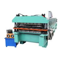 China Metal Galvanized Double Deck Roll Forming Machine For Ibr Rib Corrugated Roof Wall Sheets for sale