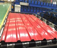 China Color steel roof panel roll forming machine roofing sheet making machine 0.3-0.8mm for sale