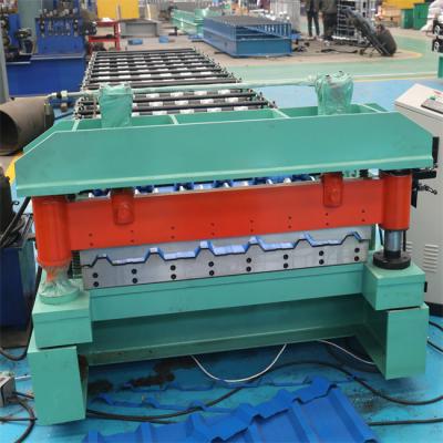 China Hydraulic ibr roofing panel roll forming machine 0.3-1mm coler steel automatic for steel construction for sale