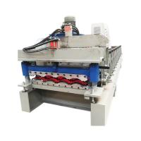 China Iron steel high speed glazed tile roll forming machine 3-5m/min hydraulic shear for sale