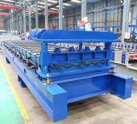China Roof panel glazed tile roll forming machine 0.3-0.8mm high speed color steel for sale