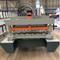 China Adjustable glazed tile roll former machine step tile roof panel roll forming machine color steel for sale