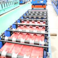 China Steel construction glazed tiles manufacturing machine color steel 0.3-0.8mm automatic for sale