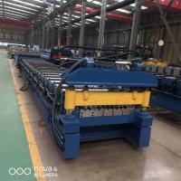 China Painted Coated Metal Corrugated Wave Roof And Wall Panel Cold Roll Forming Machine for sale