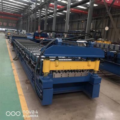China Painted Coated Metal Corrugated Wave Roof And Wall Panel Cold Roll Forming Machine for sale