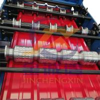 China Full Automatic Color Steel IBR 686 Roof Panel Roll Forming Machine PLC Control for sale