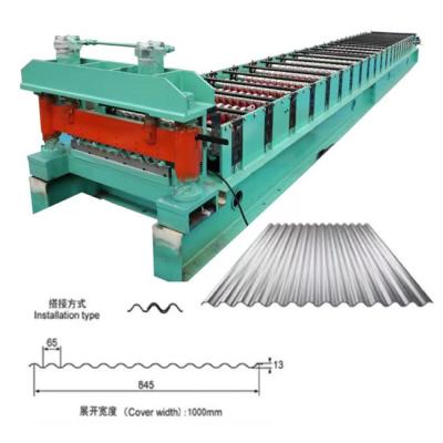 China Roof wall panel corrugated sheet roll forming machine high speed 0.3-0.8mm 30m/min for sale