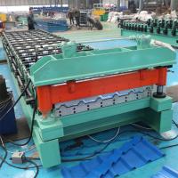 China Trapezoidal Metal Roofing Sheet Roll Forming Machine For Zinc Color Steel Ibr Tile for sale