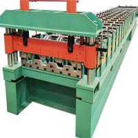 China 0.8mm-1.5mm Floor Decking Roll Forming Machine galvanized High Speed for sale