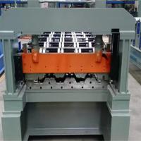 China Steel Floor Decking Roll Forming Machine Hydraulic Cutting Roofing Construction for sale