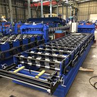 China 0.3-0.8 mm Color Coated Steel Metal Glazed Roof Tile Panel Making Roll Forming Machine for sale