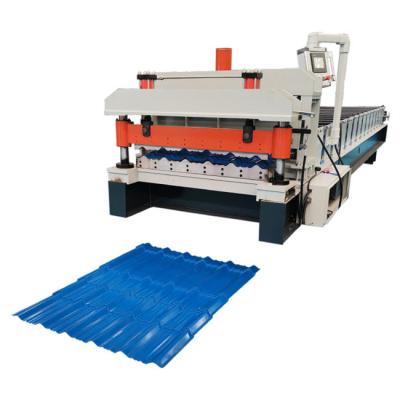 China Galvanized Steel Roof Tile Roll Former 380V 50Hz Plc Control System for sale