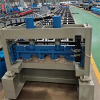 China Color Steel Floor Decking Roll Forming Machine 0.8-1.5mm Thickness for sale