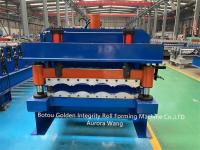 China Metal Roof Glazed Tile Roll Forming Machine With 13 Roller Station for sale