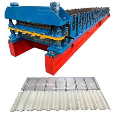 China Steel Tile Metal Roofing Sheet Making Machine Double Layer for sale