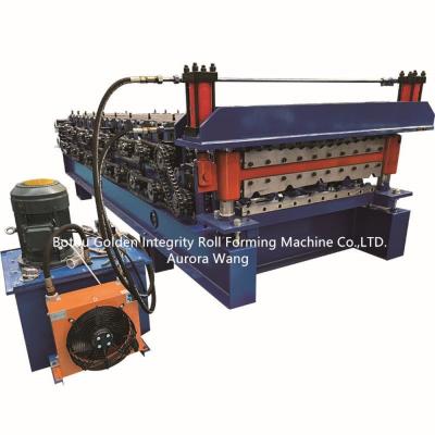 China Corrugated Trapezoid Double Layer Roll Forming Machine 15 M/Min for sale