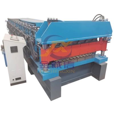 China Building Material Roof Sheet Forming Machine Double Deck 0.3-0.8mm Thickness for sale