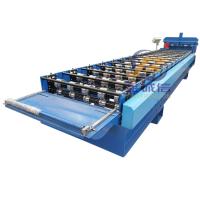 China 0.3-0.7mm Glazed Tile Roll Forming Machine PLC Step Tile Making Machine for sale