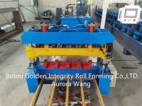 China Color Coated Galvanized Roofing Sheet Profile Machine 3 m/min for sale