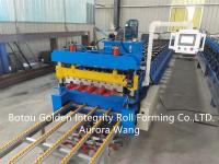 China Color Coated Galvanized Roofing Sheet Profile Machine 3 m/min for sale