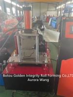 China PPGI GI AL Roof Ridge Cap Roll Forming Machine 380V Rain Gutter Making Machine for sale