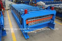 China Double layer deck roof plate sheet panel tiles roll forming making machinery roll forming machine for sale
